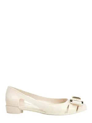 FERRAGAMO Vara Bow Cut-out Pumps - White