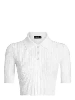 DOLCE & GABBANA Ribbed Polo Top