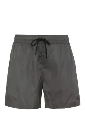 THE (ALPHABET) Drawstring Swim Shorts Grey