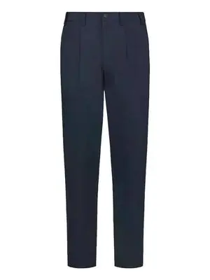PEOPLE OF SHIBUYA Kobra Pleat-detailed Trousers - Blue