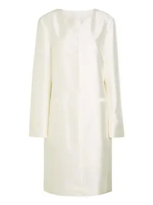 TOTEME Silk-Taffeta Coat Off White