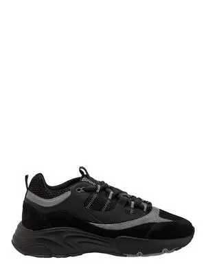 CLEENS Aero Panelled Mesh Sneakers - Black Grey