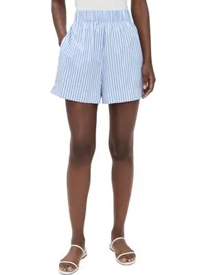Sold Out NYC Striped Poplin Shorts - French Blue Stripe