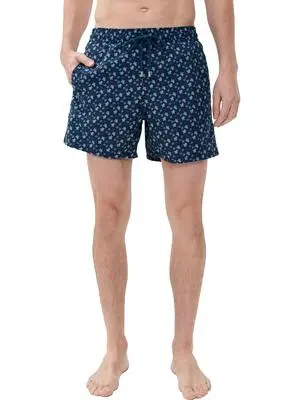 Vilebrequin Moorea Sea Turtle Print Swim Trunks - Paon
