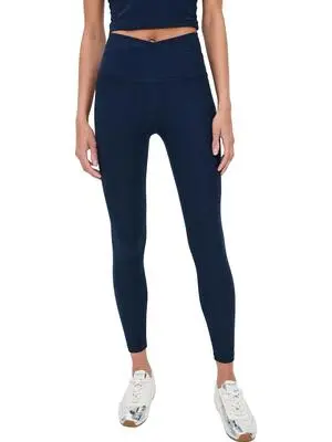 Beyond Yoga Spacedye At Your Leisure Ankle Leggings - Nocturnal Navy
