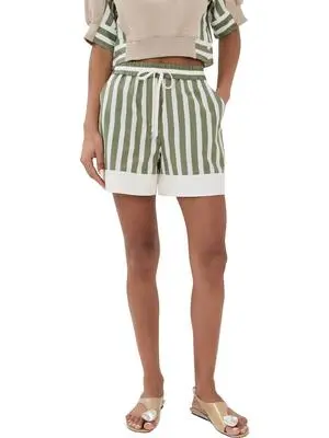 3.1 Phillip Lim Striped Boxer Shorts - Thyme Multi
