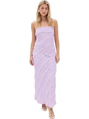 Endless Rose Strapless Ruffled Maxi Dress - Lilac