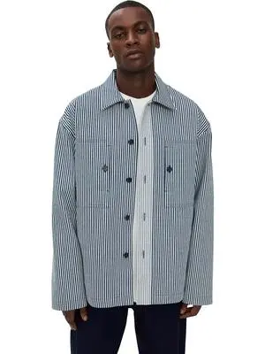 JW Anderson Patch Pocket Overshirt - Off White/navy