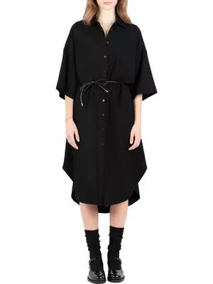 SOCIETE ANONYME Lotus Button-down Shirt Dress - Black