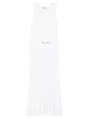 Gabriela Hearst Ribbed Sleeveless Dress - Neutrals