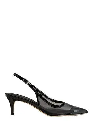 Anthropologie Mesh Slingback Kitten Heels - Black Mesh