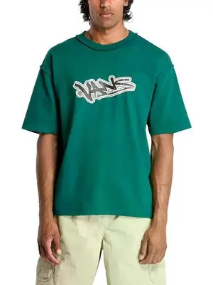 VANS Slap Graffiti-print Boxy T-shirt - Green