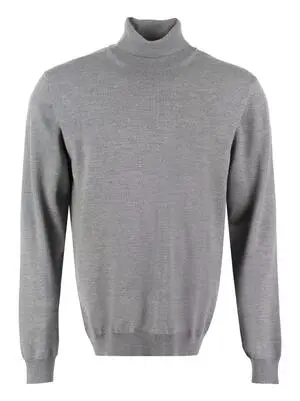 THE (ALPHABET) Turtleneck Wool Sweater - Grey