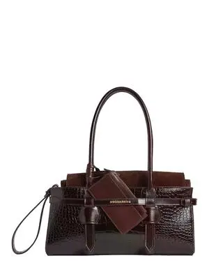 Dsquared2 Leather Tote Bag - Brown