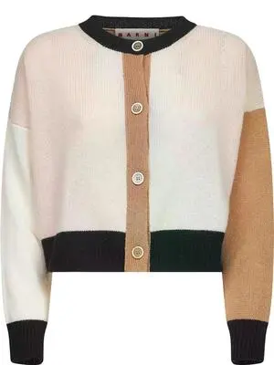 Marni Colour-block Cardigan - Neutrals