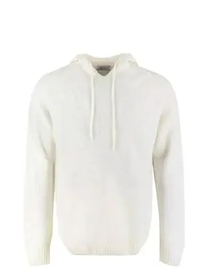 THE (ALPHABET) Wool-blend Hoodie - White