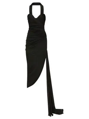 MARCIANO Asymmetric-hem Side-slit Dress - Black