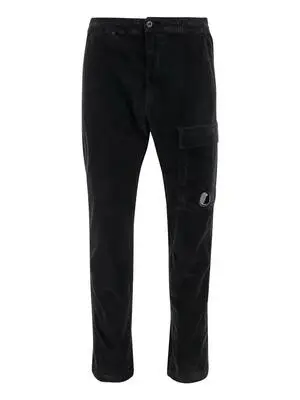C.P. COMPANY Corduroy Cargo Trousers - Black