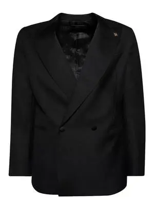 Amiri Double-breasted Peak-lapel Blazer - Black
