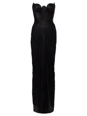 MARIA LUCIA HOHAN Jasleen Silk Tulle Corset Gown Black