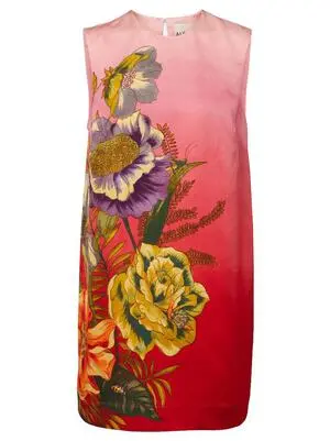 ALEMAIS Alémais Inez Ombré Linen-blend Minidress - Red
