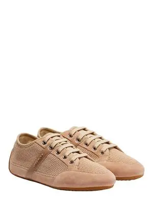 Givenchy Slim Suede-trimmed Sneakers - Pink