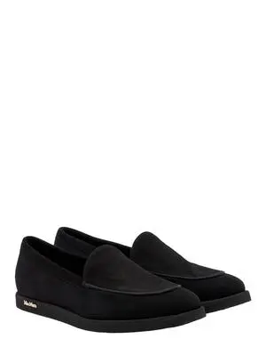 Max Mara Softmoc Suede Moccasins - Black