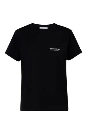 Givenchy Stamp Logo Cotton T-shirt - Black
