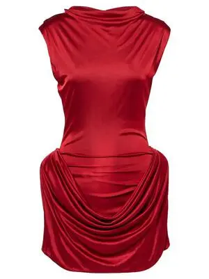 Magda Butrym Draped Mini Dress - Red