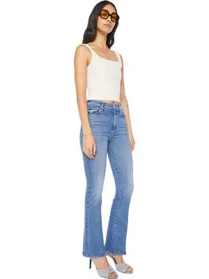 MOTHER High Waisted Weekender Flare Jeans - Blue