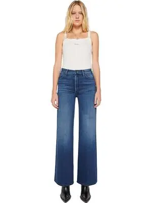 MOTHER The Hustler Roller Sneak Homecoming High Jeans - Blue