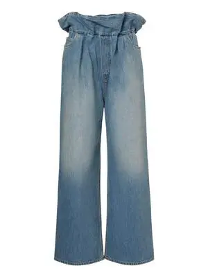 Loewe Flamenco High-rise Wide-leg Jeans - Blue