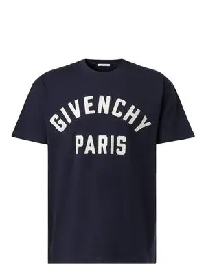 Givenchy Givenchy Givenchy Paris Cotton Jersey T-shirt Blue