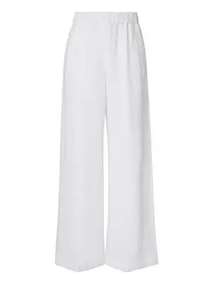 Brunello Cucinelli Cotton Wide-leg Pants - White