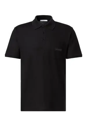 Givenchy Logo Cotton Piqué Polo Shirt - Black