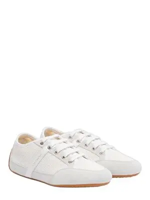 Givenchy Slim Suede-trimmed Sneakers - White