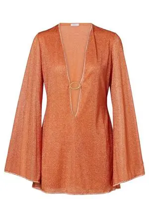 Oseree Glazed Lumière Beach Dress - Orange