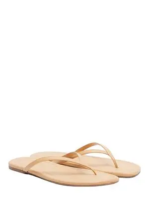 Staud Freja Leather Thong Sandals - Beige