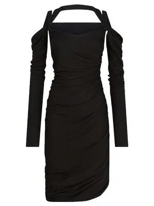 Attico Crêpe Midi Dress - Black