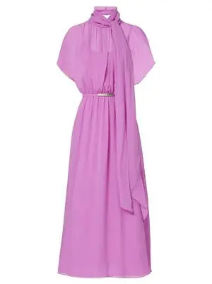 Max Mara Pineta Silk Georgette Maxi Dress - Pink
