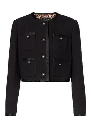 Dolce & Gabbana Dg Cotton-blend Jacket - Black