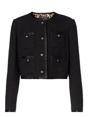 Dolce & Gabbana Dg Cotton-blend Jacket - Black