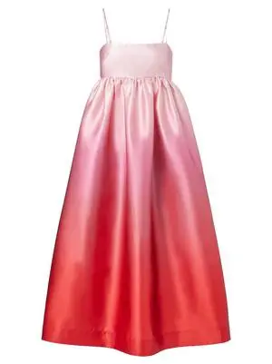 ALEMAIS Inez Ombré Satin Cocktail Dress - Pink