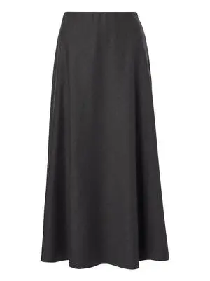 Brunello Cucinelli Wool-blend Midi Skirt - Grey