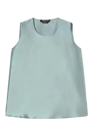 Marina Rinaldi Silk-cotton Tank Top - Green