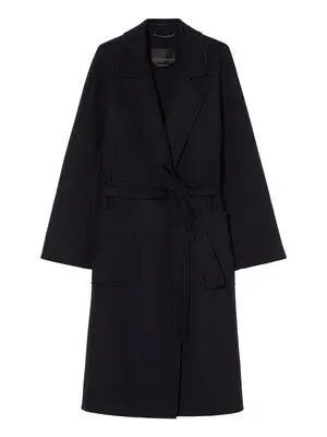Marina Rinaldi Cashmere Wrap Coat - Blue