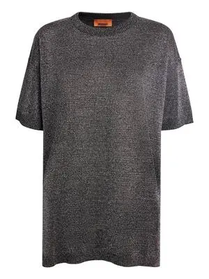 Missoni Knitted Metallic T-shirt - Silver