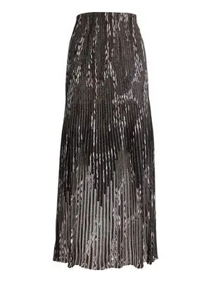 Missoni Metallic Pleated Maxi Skirt - Black