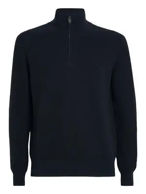 Brioni Cashmere-wool High-neck Sweater - Blue