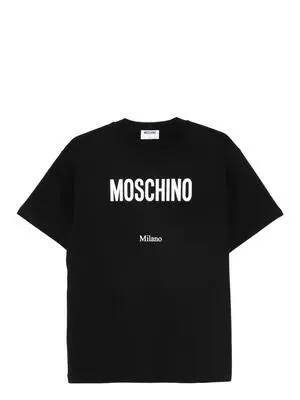 Moschino Logo Cotton T-shirt - Black